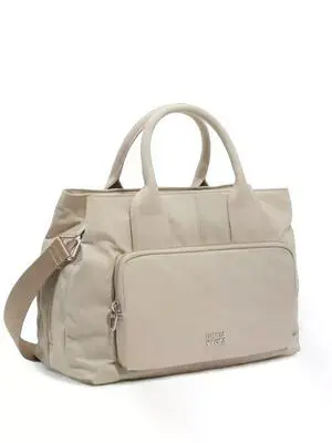 Bimba Y Lola Large Stone Cotton Pocket Handbag - Neutrals