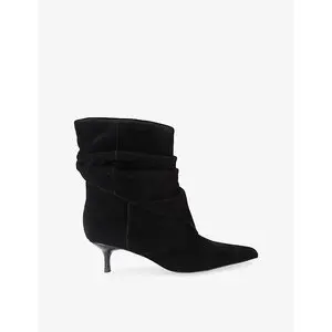 Steve Madden Flux Suede Heeled Ankle Boots - Black