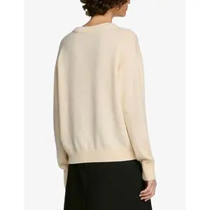 Sandro Two-in-one Wool And Cashmere-blend Jumper - Ecru