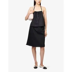DEIJI STUDIOS One Frill Cotton Mini Skirt