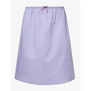 DEIJI STUDIOS Basic Cotton Mini Skirt - Thistle