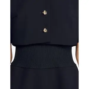 Sandro Buttoned Two-in-one Woven Mini Dress