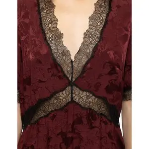 Zadig&Voltaire Redoxal Lace-trim Silk-jacquard Midi Dress