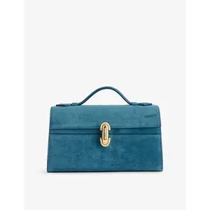 Savette Symmetry Suede Top-handle Bag - Baltic