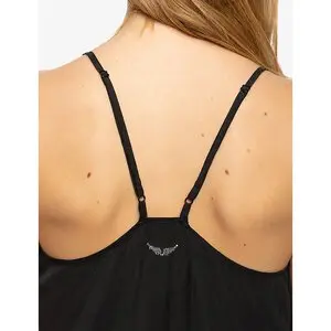 Zadig&Voltaire Respas Lace-trim Silk Mini Dress