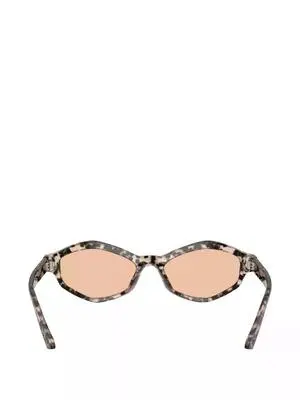 JIMMY CHOO Tortoiseshell-effect Geometric-frame Sunglasses