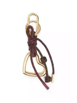 Bimba Y Lola Heart And Cord Keyring - Brown
