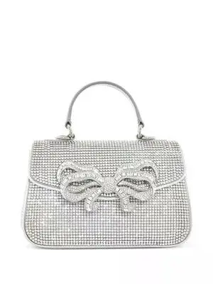Judith Leiber Bow-detail Crystal-embellished Tote Bag - Silver