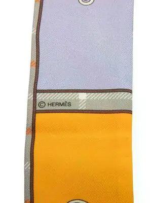Hermès 1999-2007 Camails Silk Twilly Scarf Scarves - Multicolour