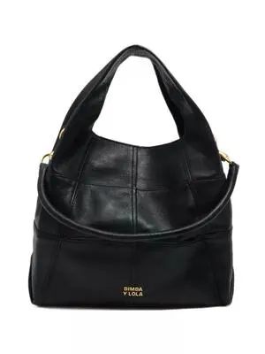 Bimba Y Lola Medium Patchwork Leather Paper Bag - Black