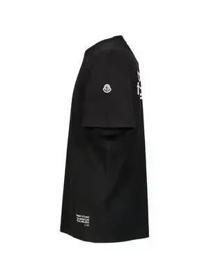 Moncler X Fragment Logo-print Cotton T-shirt - Black
