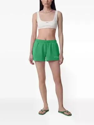 Sporty & Rich Logo-print Elasticated-waistband Shorts