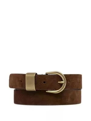 SESSUN Suede Buckle-fastening Belt - Brown