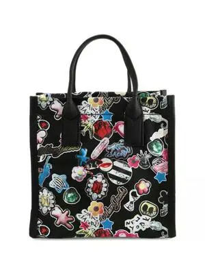 Marc Jacobs Sticker-print Tote Bag - Black