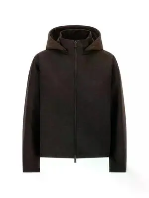 Herno Hooded Flannel Jacket - Brown
