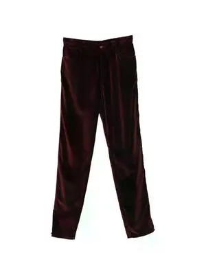 Versace 1990s Corduroy Straight-leg Trousers - Red