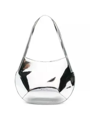JIL SANDER Kante Metallic-effect Leather Shoulder Bag