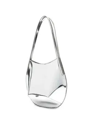 JIL SANDER Kante Metallic-effect Leather Shoulder Bag