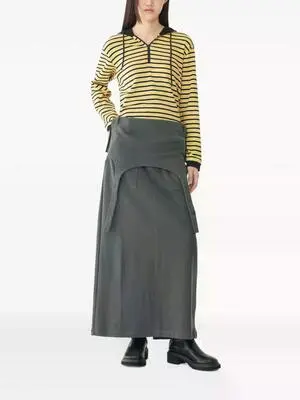 STUDIO TOMBOY Button-detail Pinafore Maxi Skirt