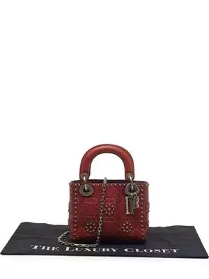 Dior Mini Lady Flower-studded Tote Bag