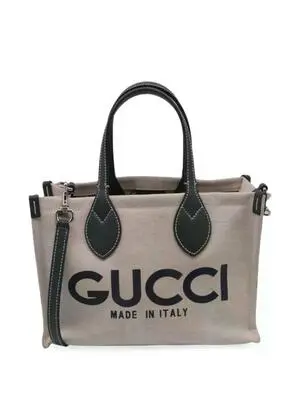 Gucci Logo-print Tote Bag - Neutrals
