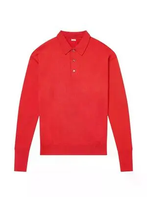 A.PRESSE Long-sleeve Polo Shirt - Red