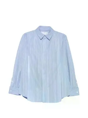 Sacai Striped Layered-collar Shirt - Blue