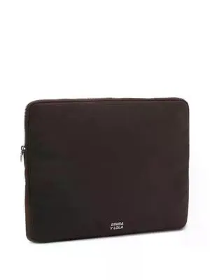 Bimba Y Lola Dark- Coated Laptop Sleeve - Brown