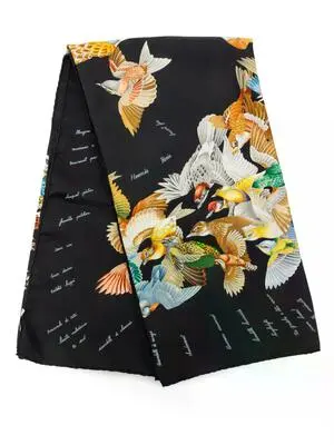 Hermès 1990-2010 L Intrus Silk Scarf 90 Scarves - Black