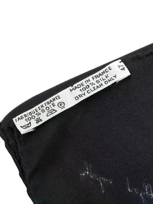 Hermès 1990-2010 L Intrus Silk Scarf 90 Scarves - Black