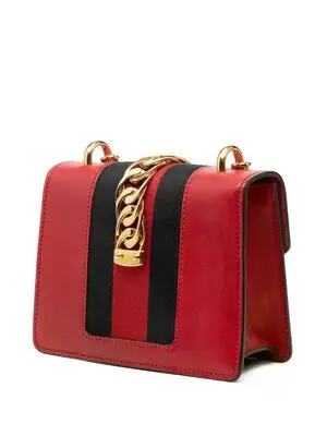 Gucci 2000-2015 Mini Calfskin Web Sylvie Chain Satchel