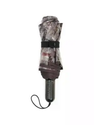 Bimba Y Lola Smoked Plaid Patterned Umbrella - Black