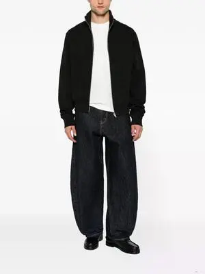 ENTIRE STUDIOS Zip-up Cotton Sweatshirt - Black