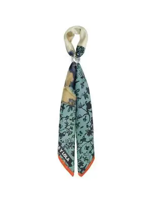 Bimba Y Lola Watercolor Swan Scarf Charm - Blue