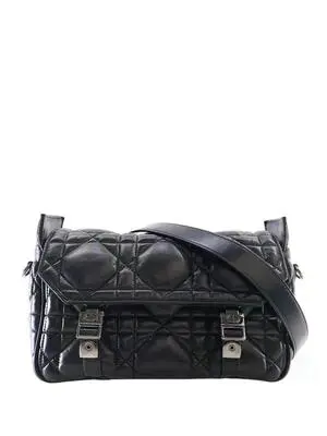 Dior 2022 Small Calfskin Macrocannage Diorcamp Messenger Bag Crossbody Bag - Black