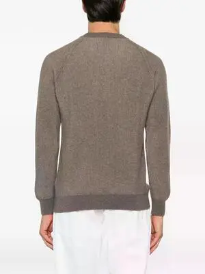 FILIPPO DE LAURENTIIS Ribbed-knit Long-sleeve Sweater