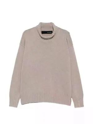 Isabel Benenato Roll-neck Drop-shoulder Sweater