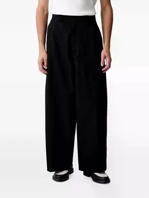 WILLY CHAVARRIA Wide-leg Pleated Trousers - Black