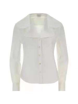 Alexander McQueen Ruffled-collar Long-sleeve Shirt - White