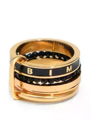 Bimba Y Lola Ring With Metal Bands - Gold