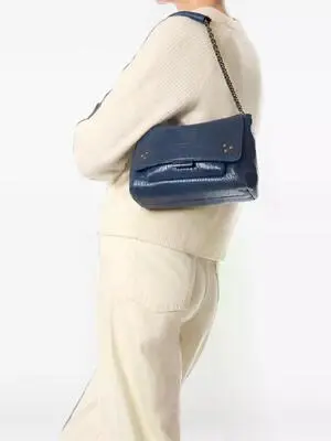 Jérôme Dreyfuss Medium Lulu Leather Shoulder Bag - Blue