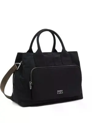 Bimba Y Lola Large Nylon Pocket Handbag - Black