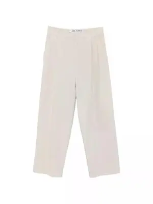 AIN AMOR Pleated Wide-leg Trousers - Neutrals