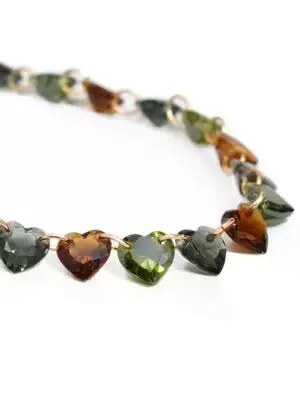Bimba Y Lola Multicolor Heart Crystals Necklace