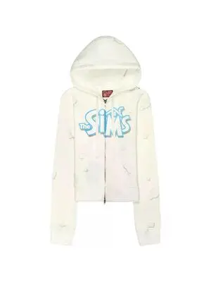 PRAYING Sims Logo-print Hoodie - Neutrals