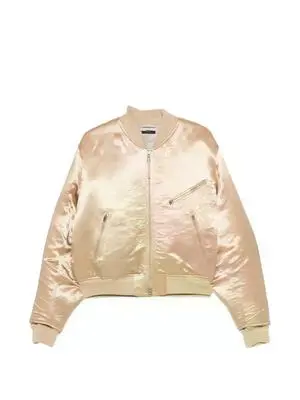 TOM FORD Satin Bomber Jacket - Neutrals
