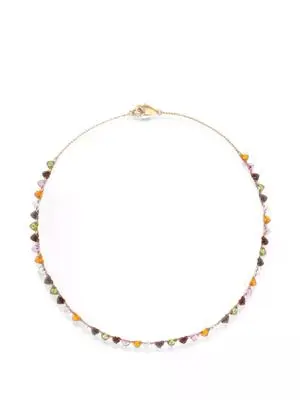 Bimba Y Lola Multicolor Heart Crystals Necklace - Gold