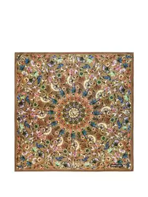 Bimba Y Lola Bronze Autumnal Kaleidoscope Scarf - Brown