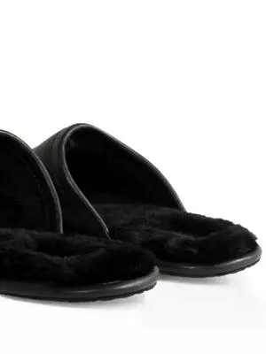 UGG X Willy Chavarria Hotel Calf Leather Slippers - Black