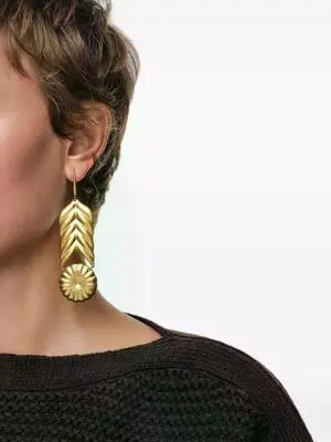 Bimba Y Lola Aged- Flower Earrings - Gold